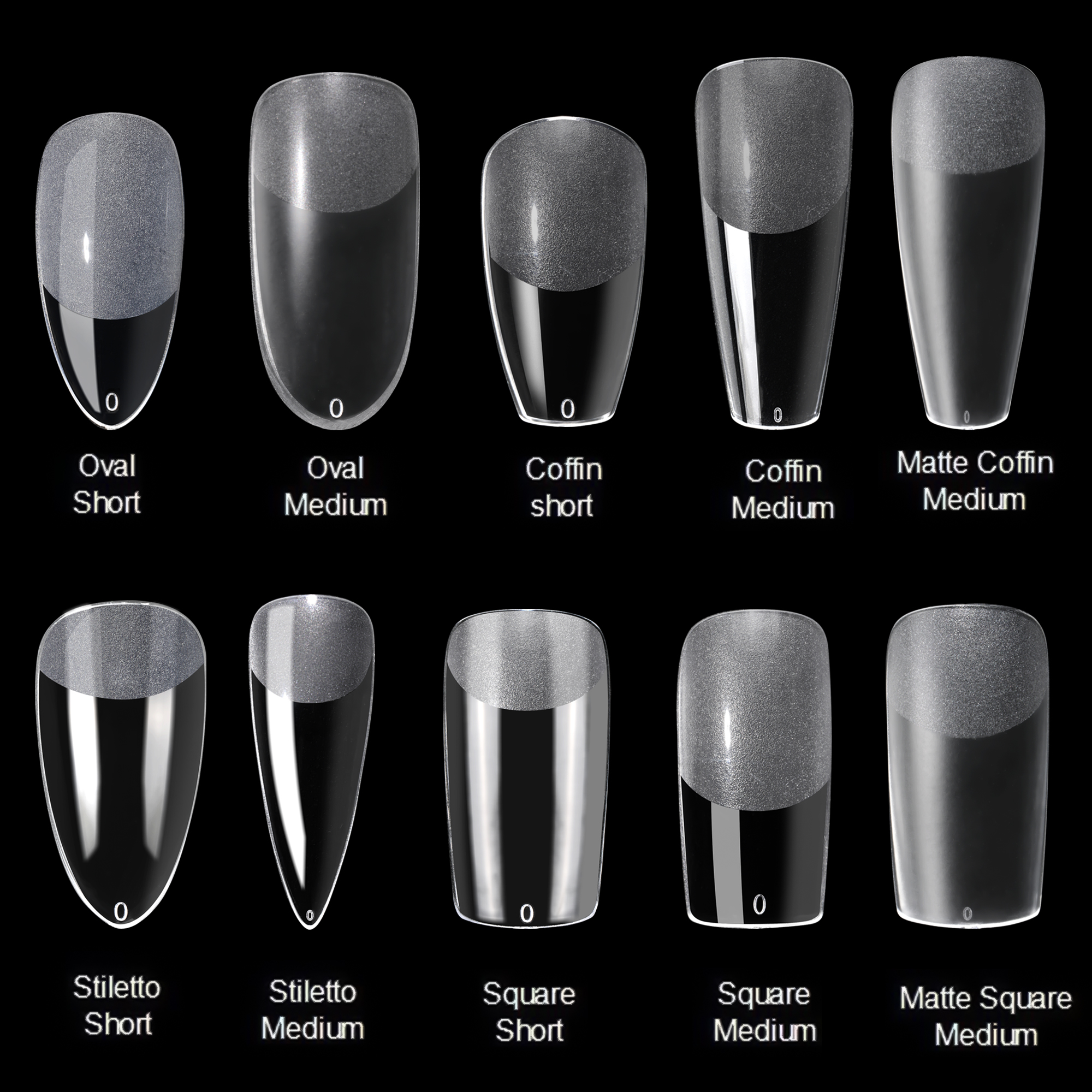 Soft Gel Tips -10 pre-shaped types – Skywei